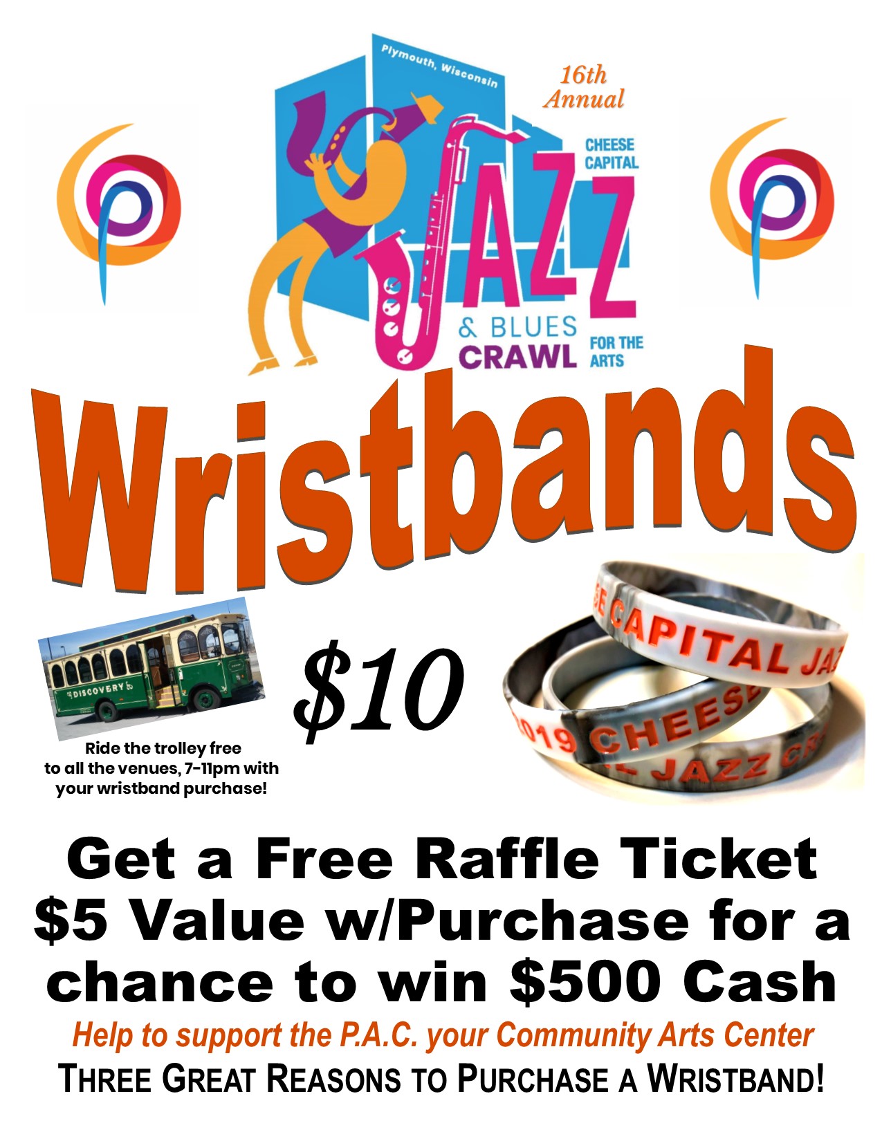 Wristband Sale & Big Cash Raffle